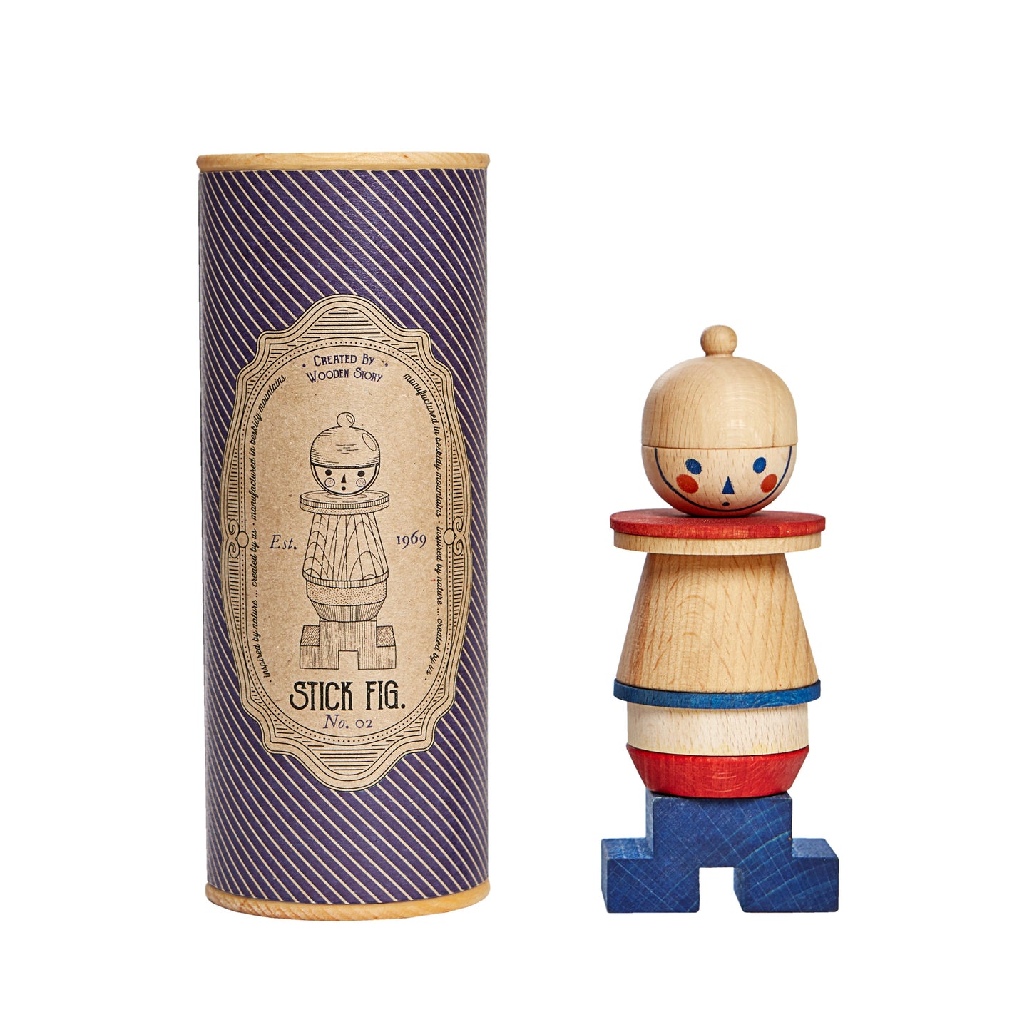 Stacking toy Stick Fig No.02 – woodenstory.com