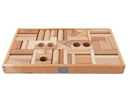 Natural blocks in tray - 54 pcs – woodenstory.com