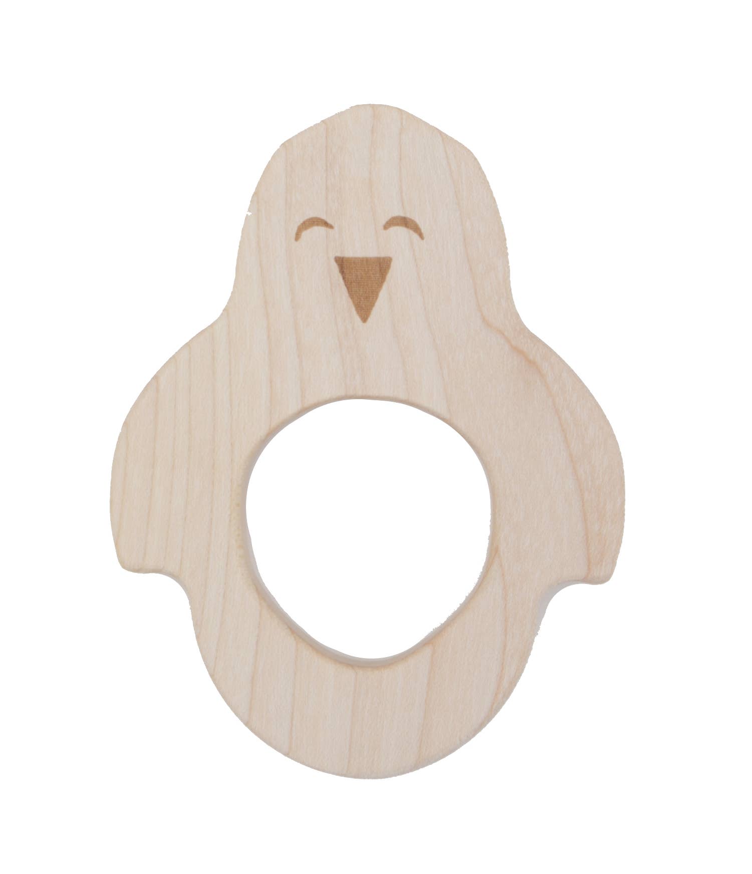 wooden teether - penguin – woodenstory.com