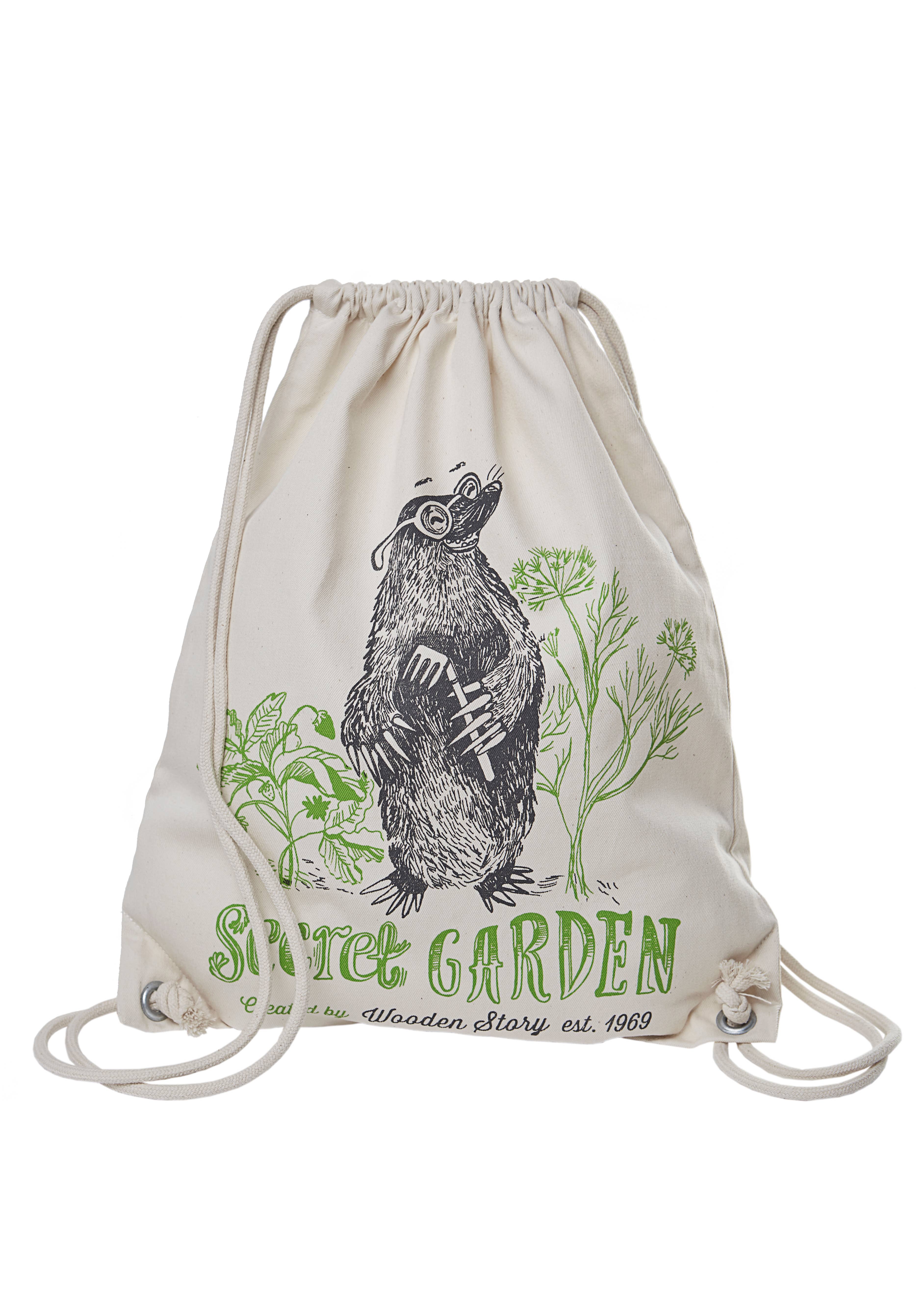 sack - backpack: Secret Garden - mole – woodenstory.com